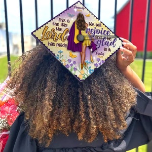 Personalized God Bible Verse Graduation Cap Topper, Religious Grad Cap ...