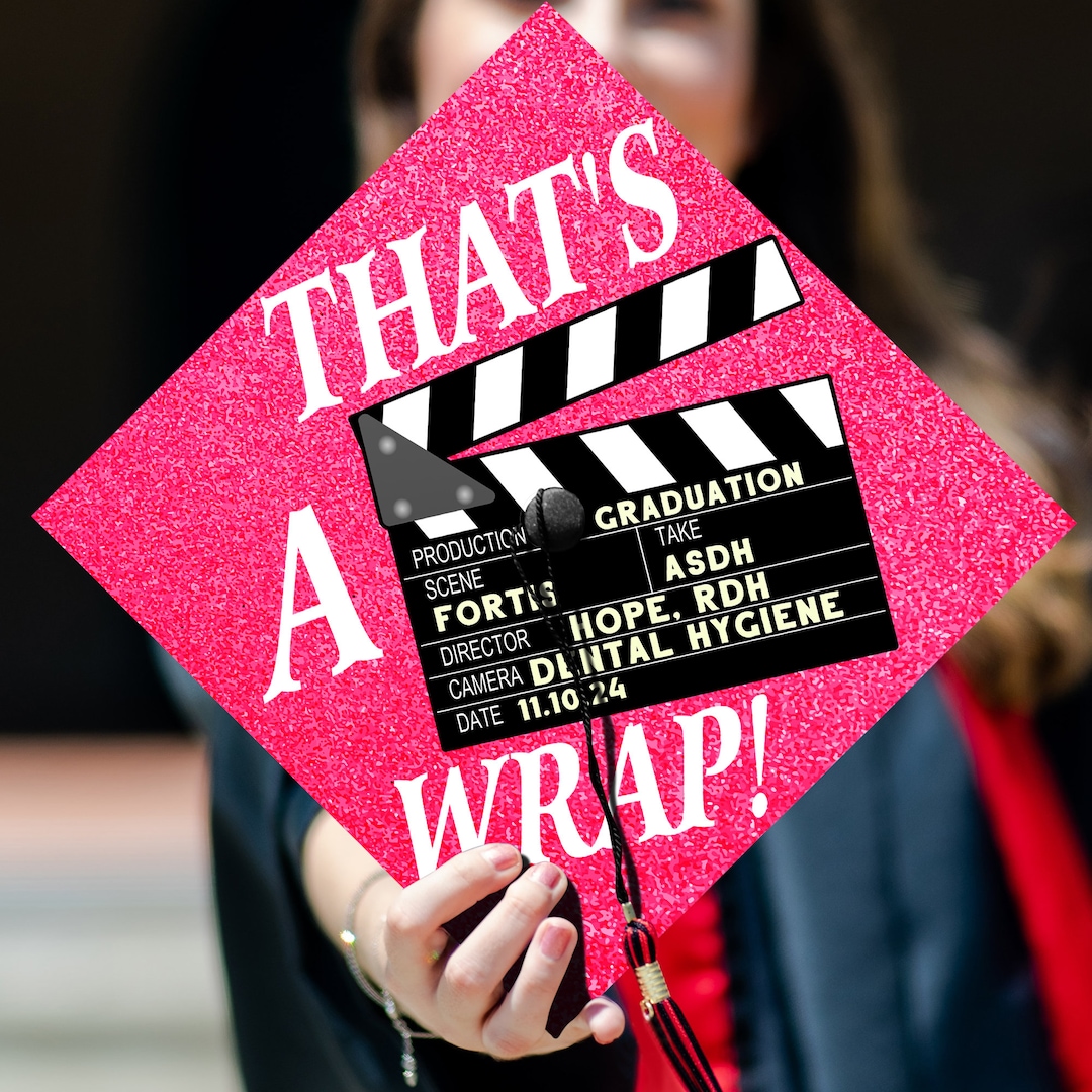 Personalized Film Student Graduation Cap Topper, Funny Grad Cap Topper ...