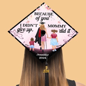 Custom Mommy Did It Graduation Cap Topper, Personalized Mom and Child ...