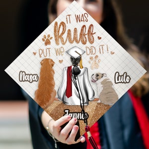 Personalized Graduation Cap for Dog Mom, Dog Lover Grad Cap Topper, It ...