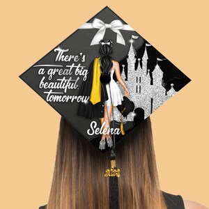 Custom Graduation Cap Topper for Magical Princess, Disney Inspired Grad ...