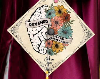 Psyched for the Next Adventure Graduation Cap Topper, Customized ...