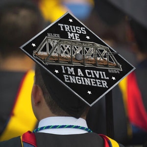 Personalized Civil Engineer Graduation Cap, Custom Engineer Cap ...