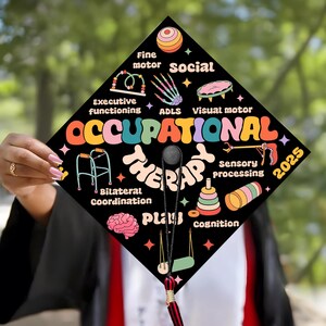 Customized Occupational Therapy Grad Cap, OT Graduation Cap Decorations ...