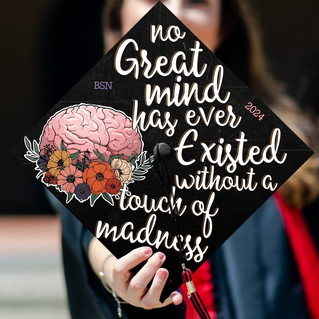 Personalized Psychologist Grad Cap Topper, Psychology Nursing Cap for ...