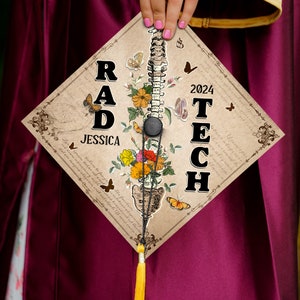 Radiology Technologist Graduation Cap Topper, Personalized Rad Tech ...