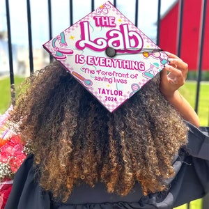 The Lab is Everything Printed Graduation Cap Topper, Medical Lab ...