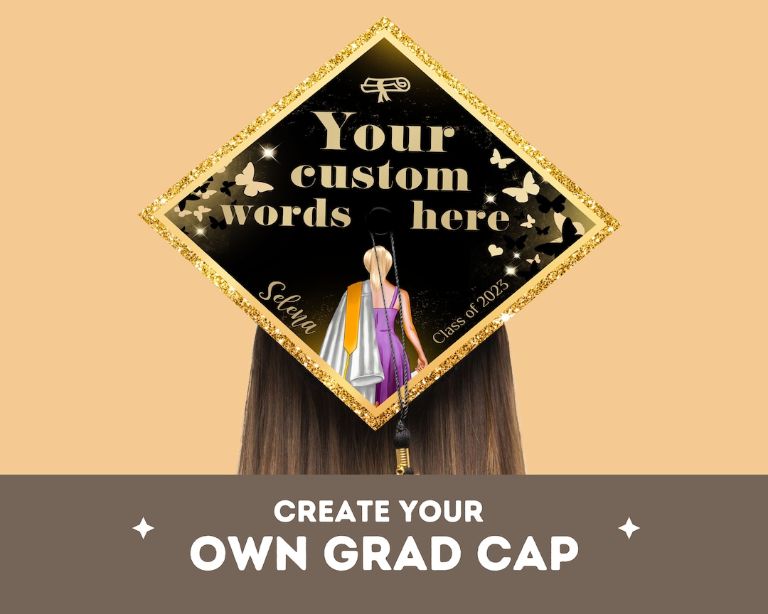 Custom Graduation Cap Topper, Personalized With Your Idea, Design ...