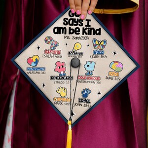 Personalized God Says I Am Autism Graduation Cap Topper, Cute Future ...