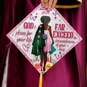 Custom God Bible Verse Graduation Cap Topper, Personalized Christian ...