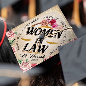 Women in Law Printed Graduation Cap Topper, Custom Law School Student ...