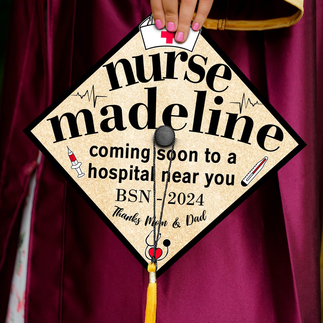 Nurse Graduation Cap, Nursing Personalized Grad Cap Topper, Future ...