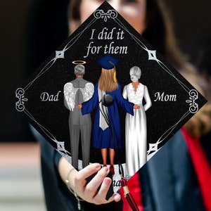 Custom Memorial Graduation Cap Topper, I Did It for Them Cap Decoration ...