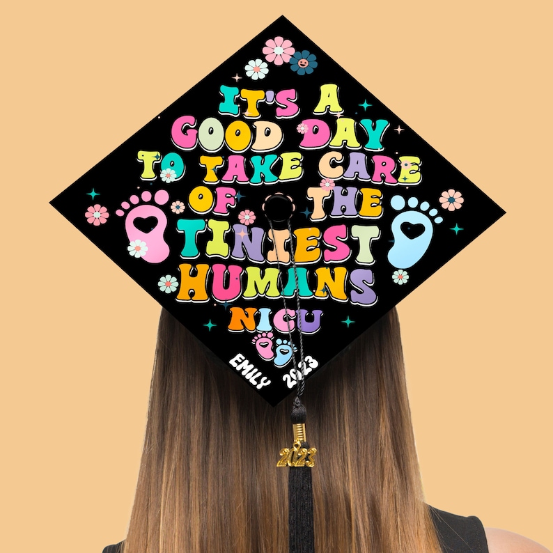 Personalized Nicu Nurse Graduation Cap Topper, Customized Nursing Cap ...