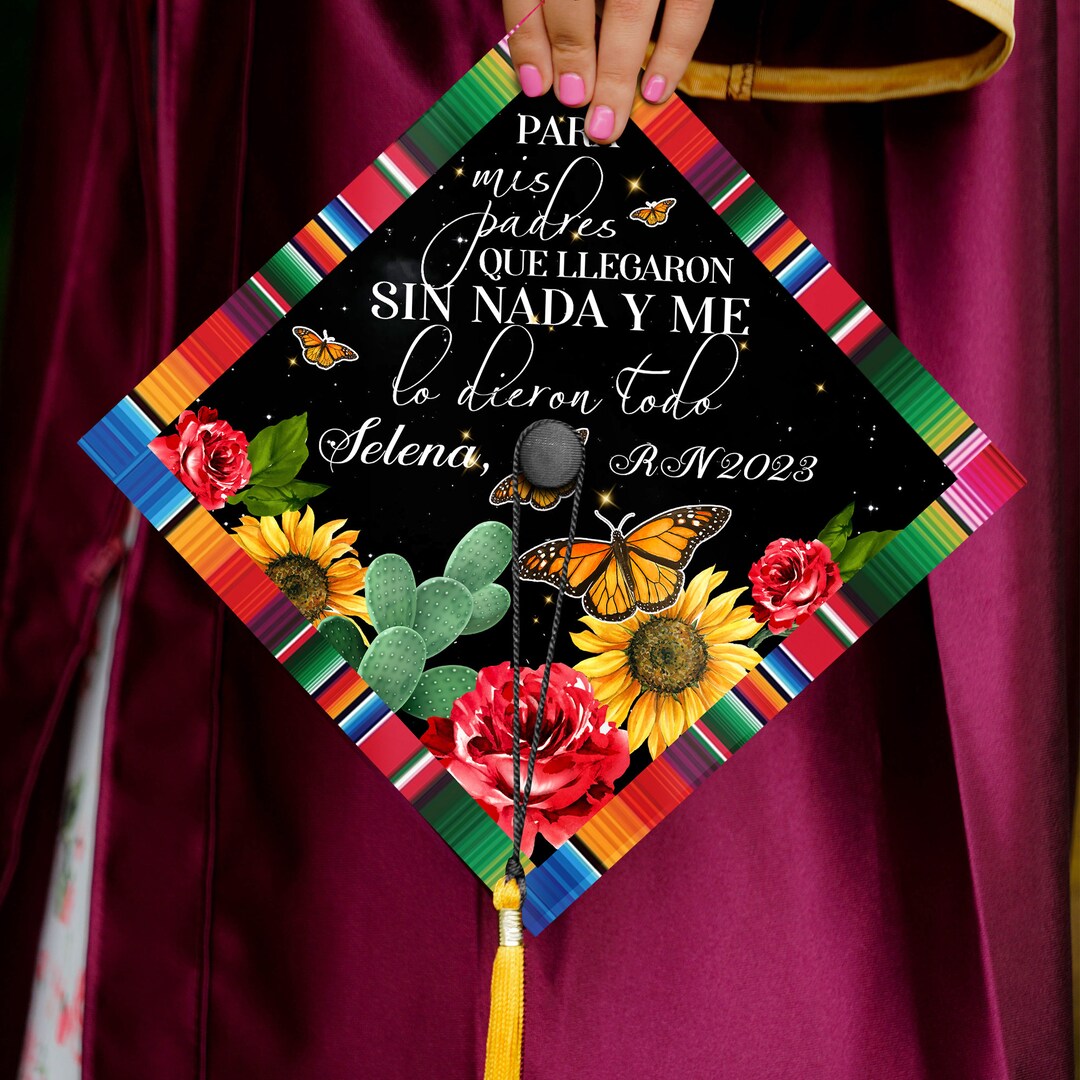 Para Mis Padre Graduation Cap Topper, Latina Grad Cap Topper, Mexican ...