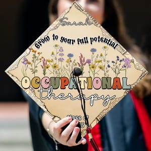 Custom Occupational Therapy Grad Cap, OT Graduation Cap Decoration to ...