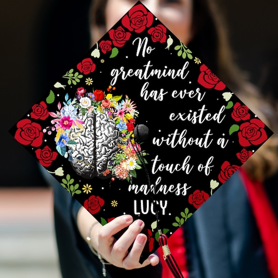 Psychology Printed Graduation Cap Topper Motivated Grad Cap - Etsy