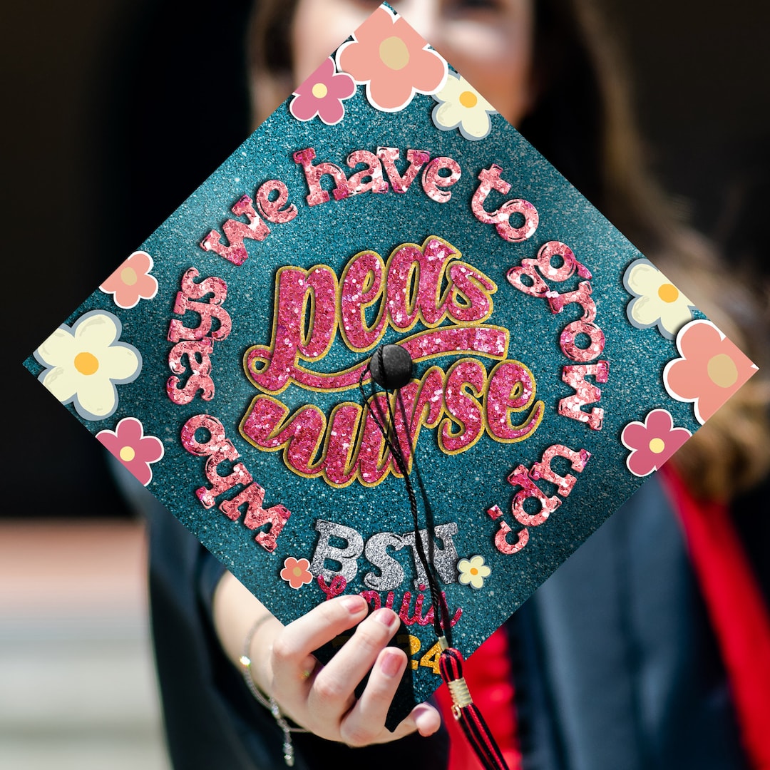 Personalized Pediatrics Nurse Grad Cap, Peds Nurse Graduation Cap ...