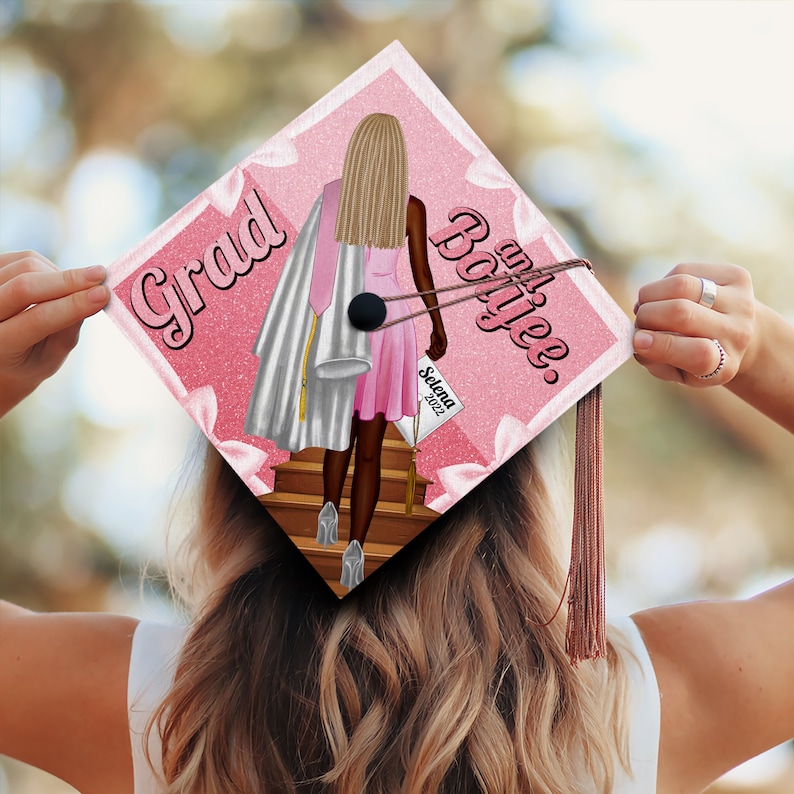 Grad and Boujee Personalized Graduation Cap Black Queen Grad - Etsy