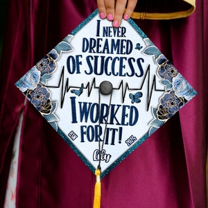 Personalized RN Nurse Graduation Cap, Registered Nurse Grad Cap Topper ...