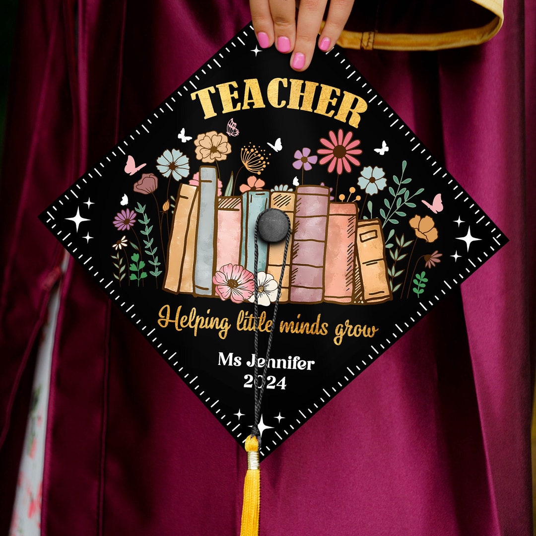Personalized Future Teacher Graduation Cap Topper, Helping Little Minds ...