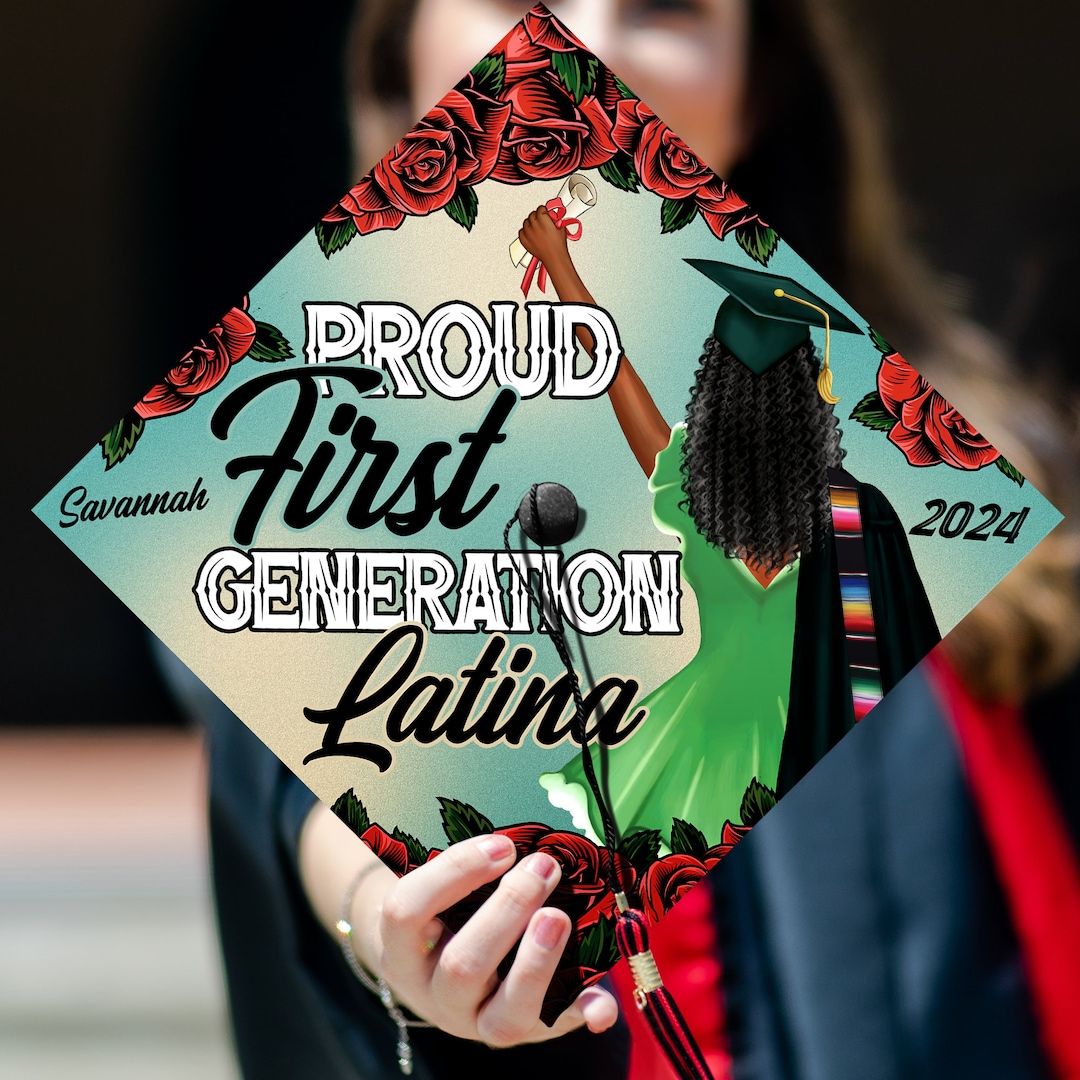 Proud First Generation Latina Grad Cap Topper, Custom Mexican ...