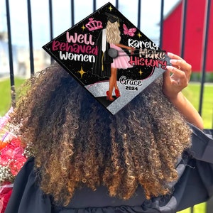 Personalized Feminist Graduation Cap Topper, Women's Power Grad Cap ...