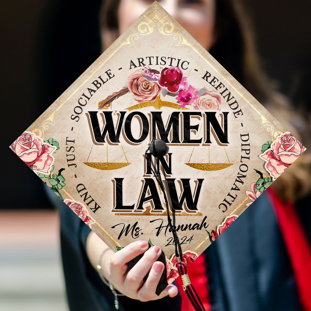 Women in Law Printed Graduation Cap Topper, Custom Law School Student ...