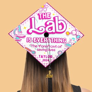 The Lab is Everything Printed Graduation Cap Topper, Medical Lab ...