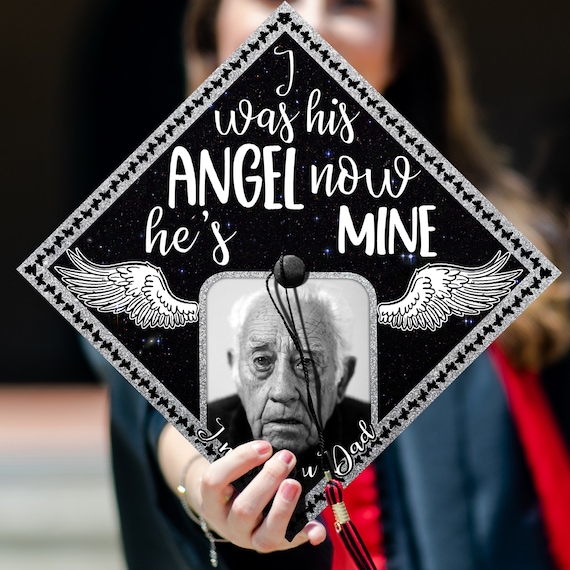 Personalized Memorial Printed Photo Grad Cap Topper Thanks - Etsy
