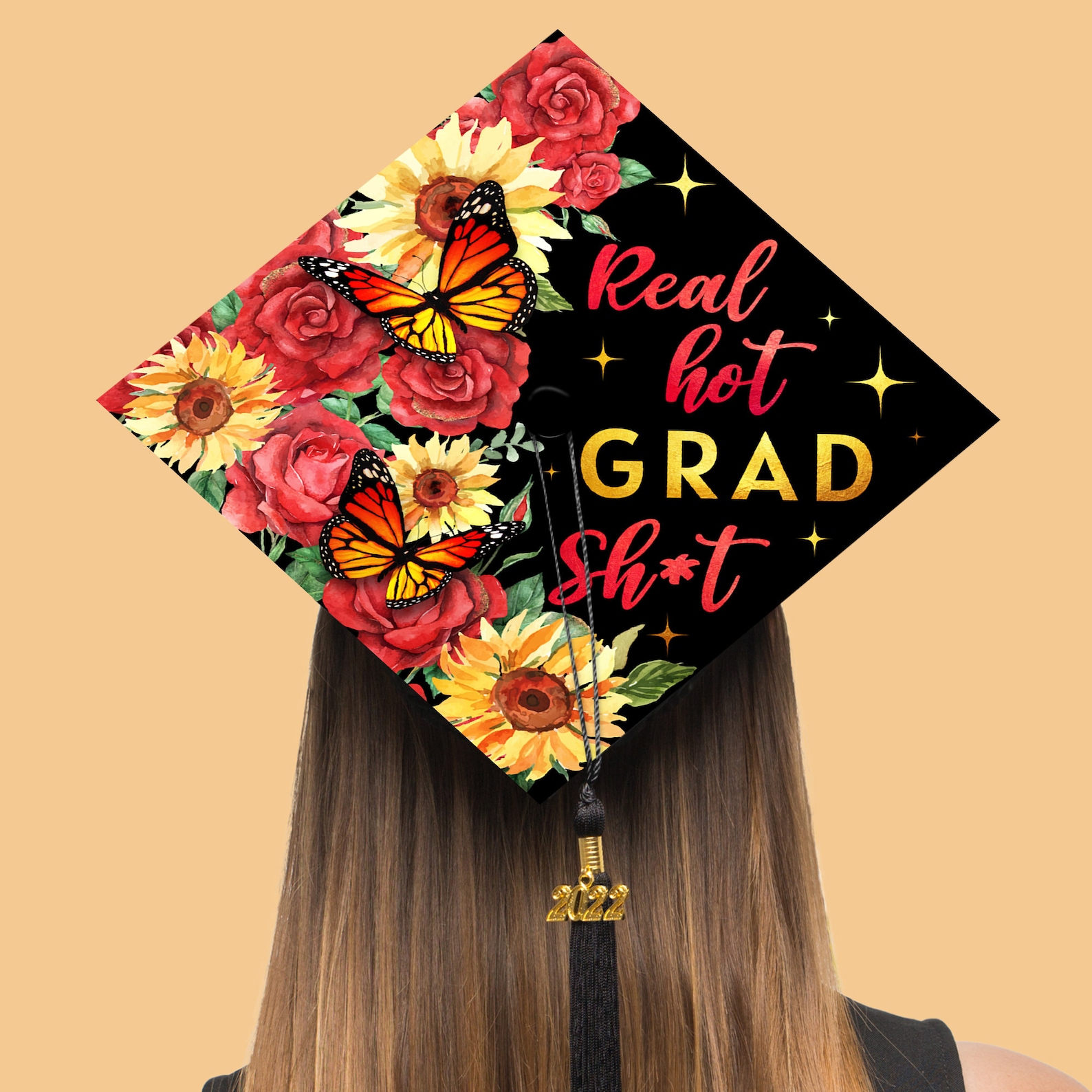 Real Hot Grad Sht Printed Grad Cap Topper Funny Grad Cap - Etsy
