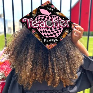 Personalized Future Teacher Printed Grad Cap Topper, Personalized ...