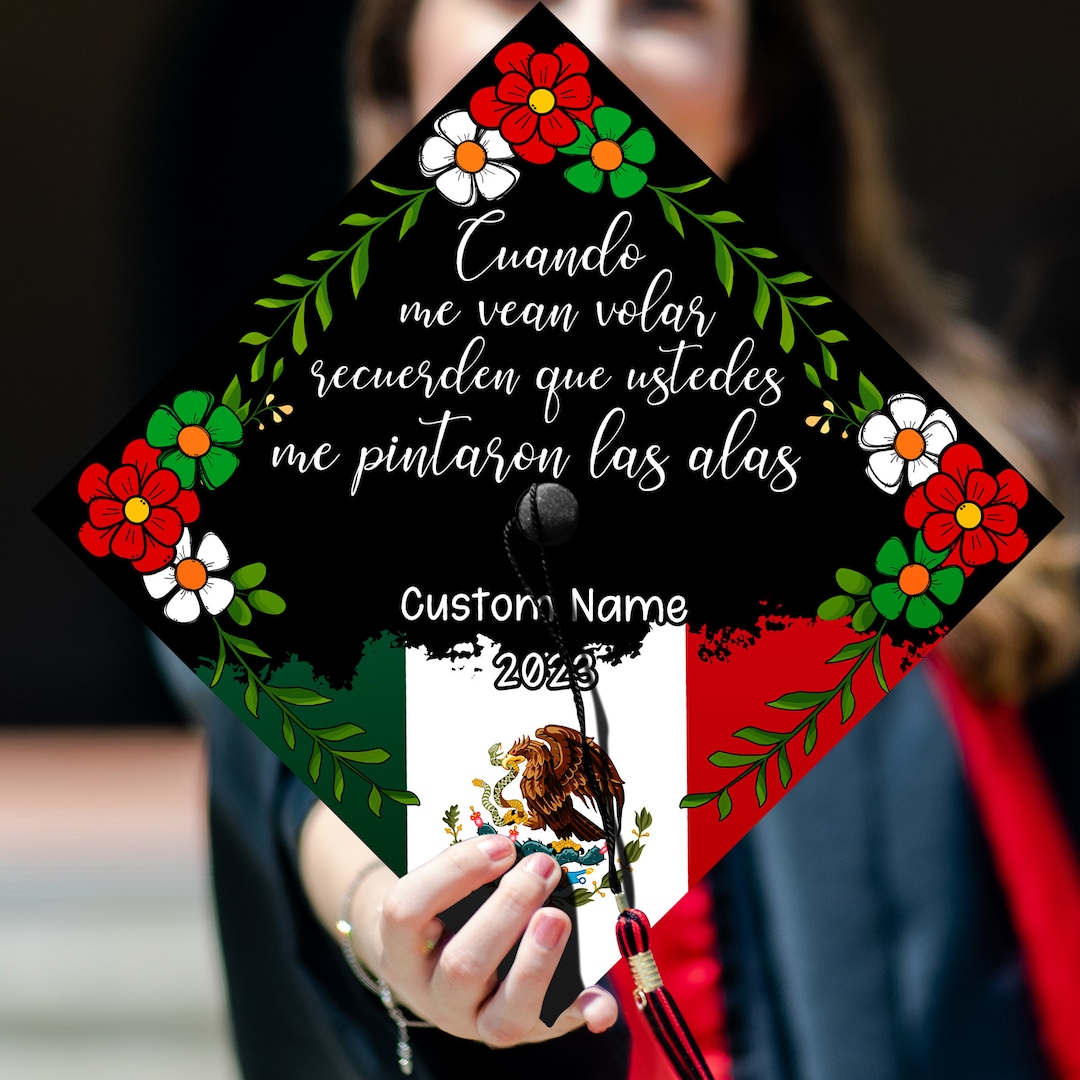 Custom Mexican Graduation Cap Topper, Spanish Grad Cap Topper ...