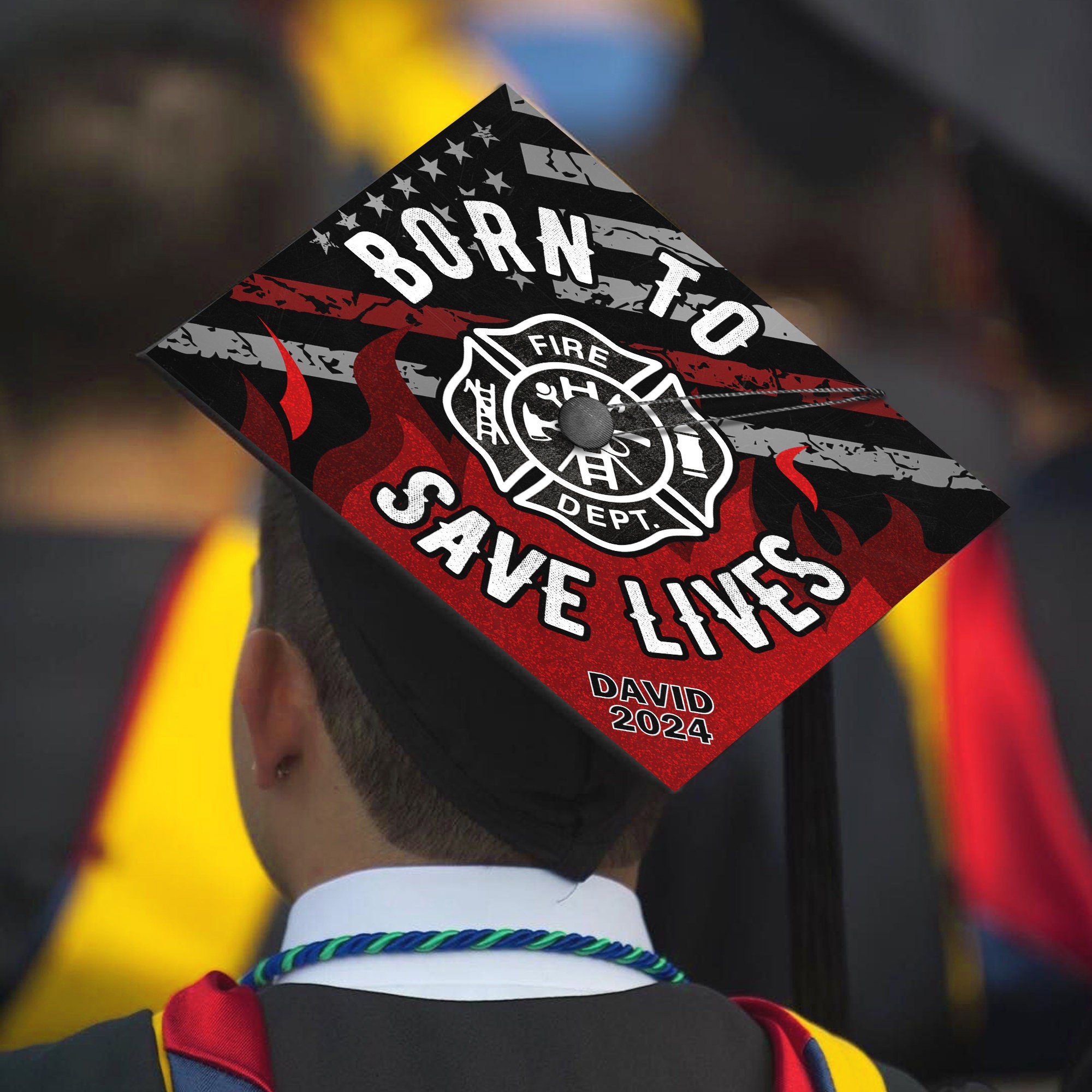 Future Firefighter Graduation Cap Topper, Custom Firefighter Grad Cap ...