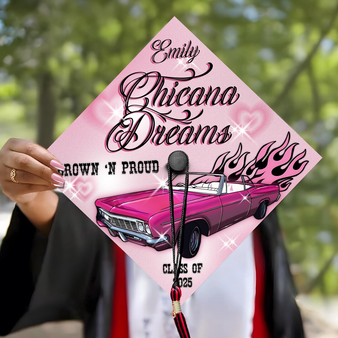Custom Chicana Mexican Grad Cap Topper, Personalized Proud First ...