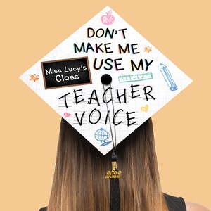 Personalized Future Teacher Grad Cap Topper, Custom Graduation ...