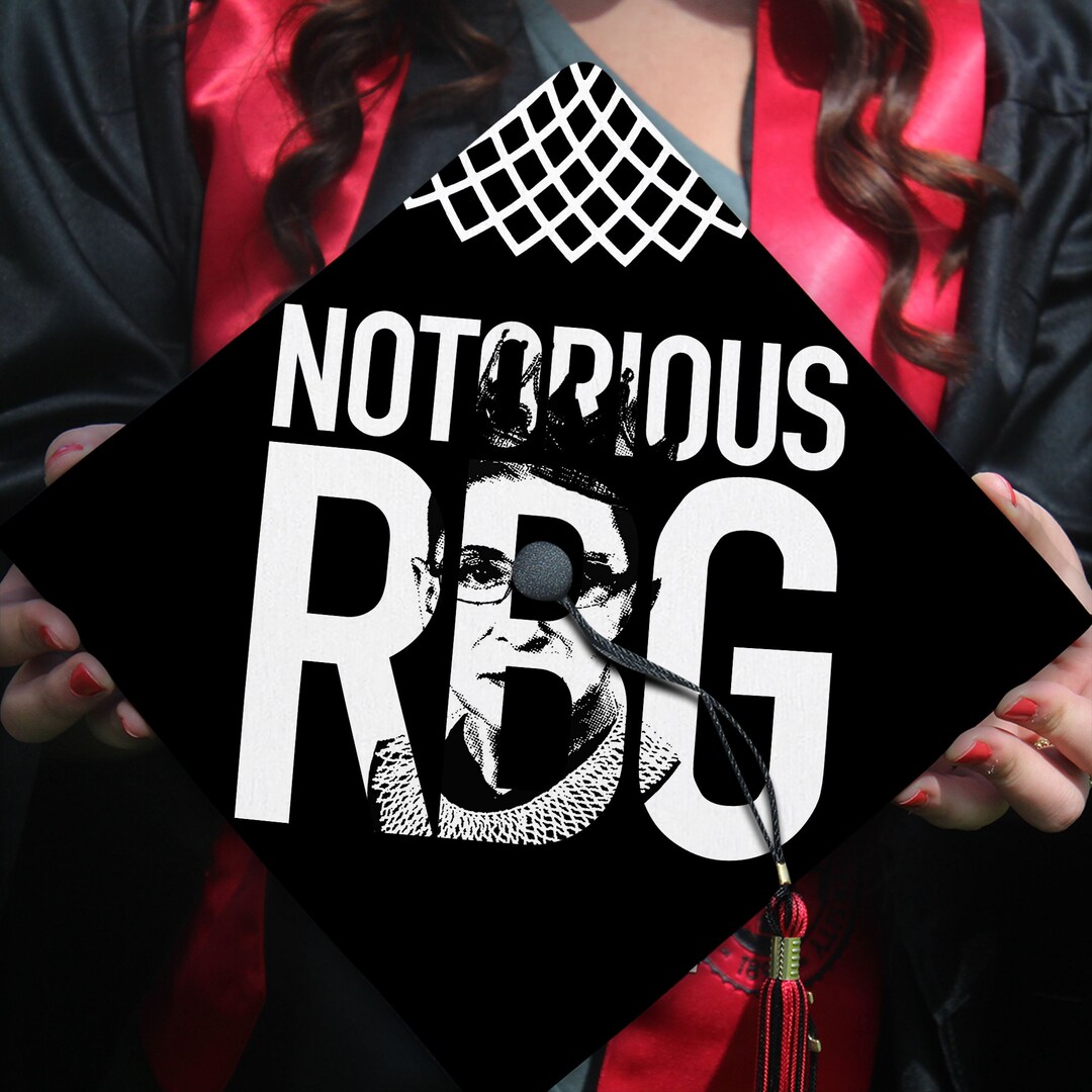 Notorious RBG, Ruth Bader Ginsburg Feminist Grad Cap Topper ...