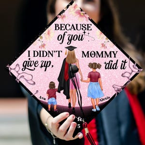 Custom Mommy Did It Graduation Cap Topper, Personalized Mom and Child ...