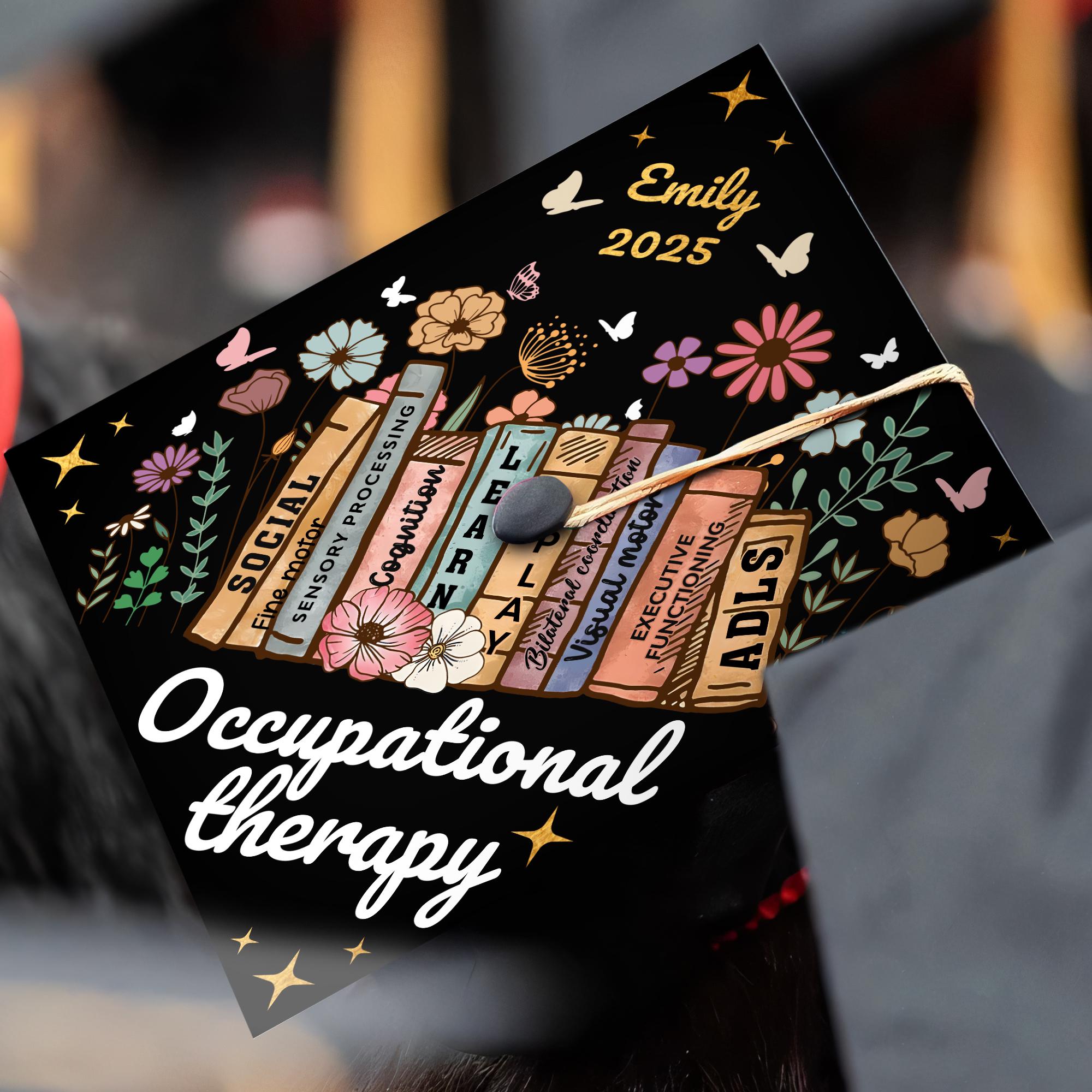 Occupational Therapy Graduation Cap Topper, Customized OT Grad Cap ...