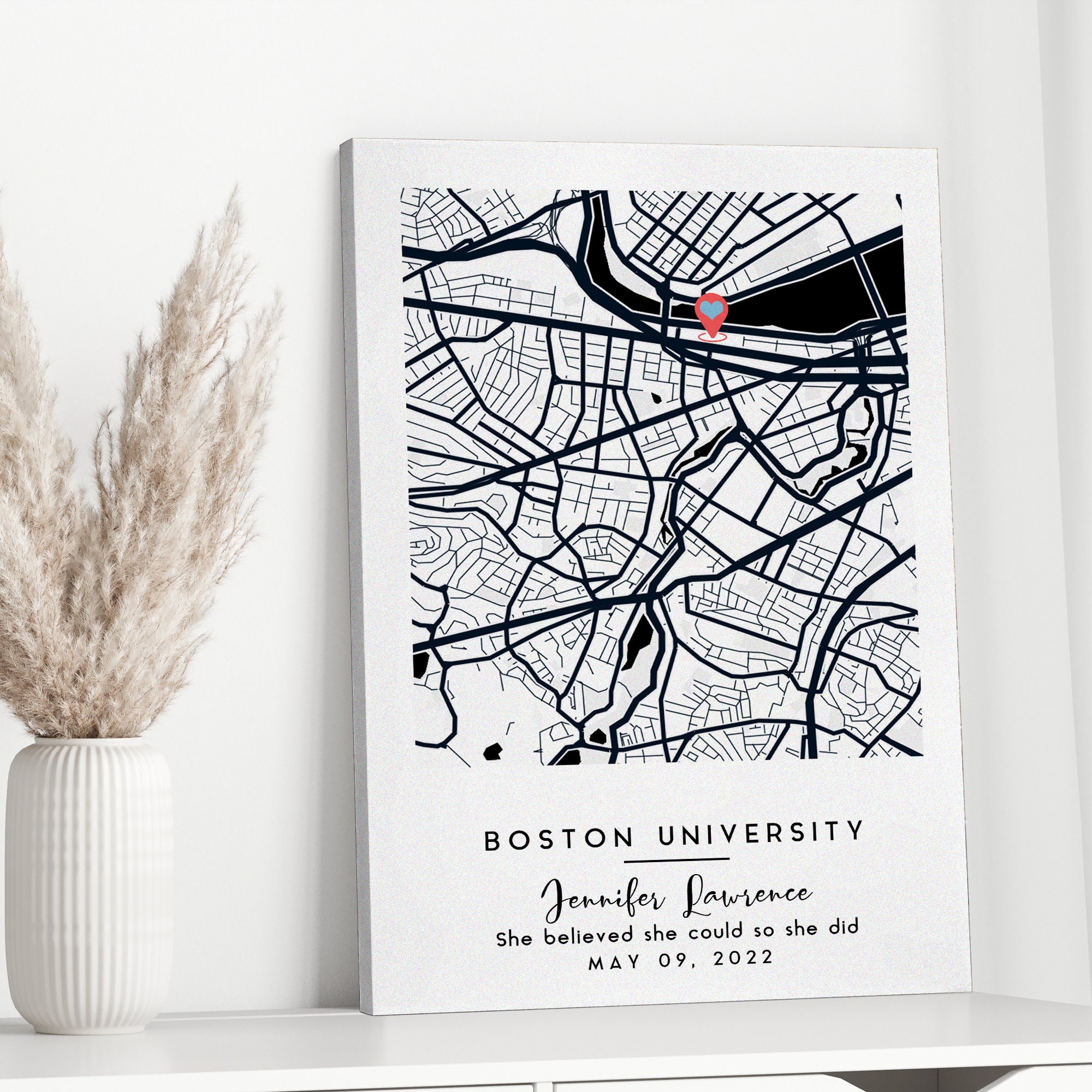 Custom College University Campus Map Poster Graduation Gift - Etsy UK