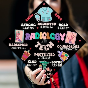 Radiology Tech Graduation Cap Topper, Personalized Rad Tech Grad Cap ...