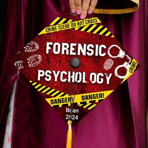 Personalized Psychology Graduation Cap Topper, Forensic Psychology ...