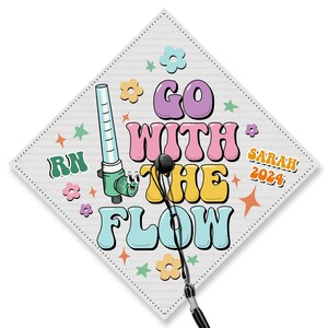 Go With the Flow Graduation Cap Topper, Customized Respiratory Therapy ...