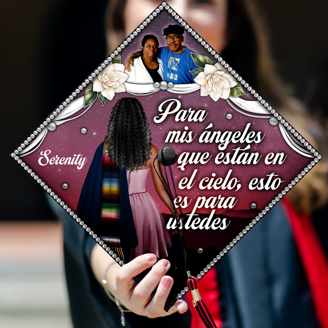 Personalized Memorial Grad Cap Topper, Custom Photo Memorial Cap ...