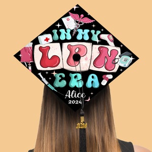 Licensed Practical Nurse Graduation Cap, Personalized LPN Grad Cap ...
