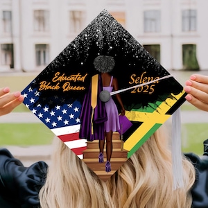 Personalized Africa America Graduation Cap Topper, Custom Country Flag ...