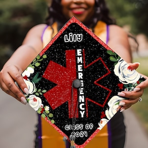 Personalized Emergency Nurse Graduation Cap, Emergency Graduation ...