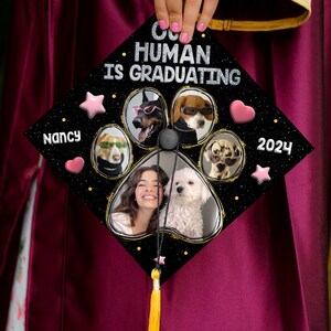 Personalized Graduation Cap for Dog Lover, Our Human is Graduating ...