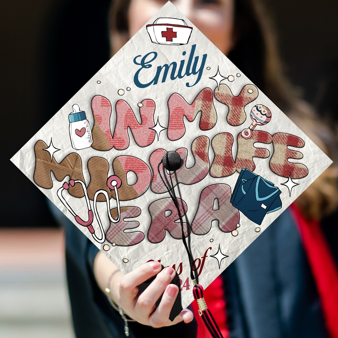 In My Midwife Era Grad Cap Topper, Midwife Cap Decoration to Honor Your ...
