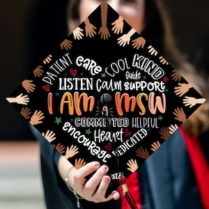 Personalized School Social Worker Graduation Cap Topper, Custom Grad ...